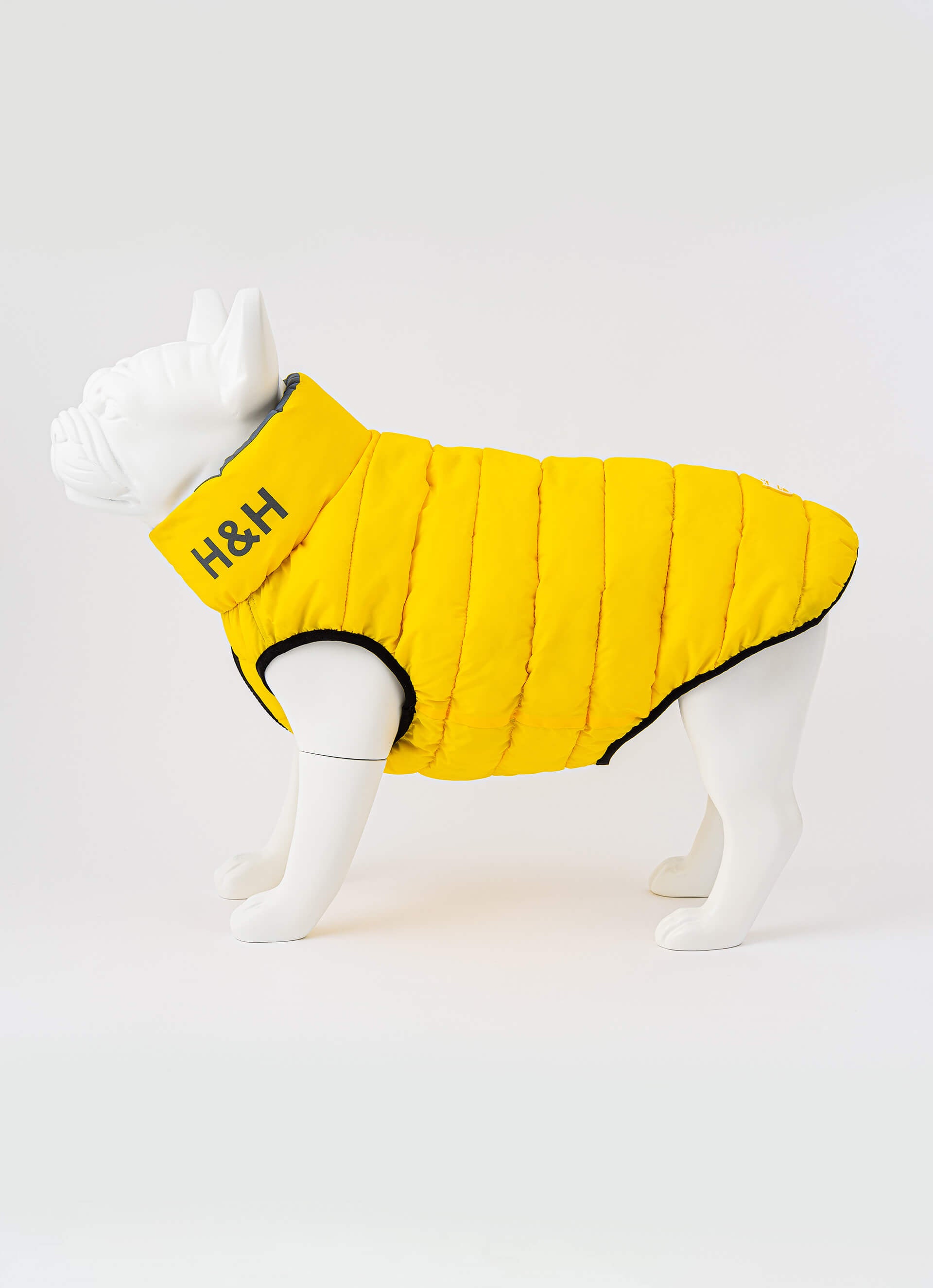 Yellow and Grey Dog Puffer Jacket – Hugo & Hudson London