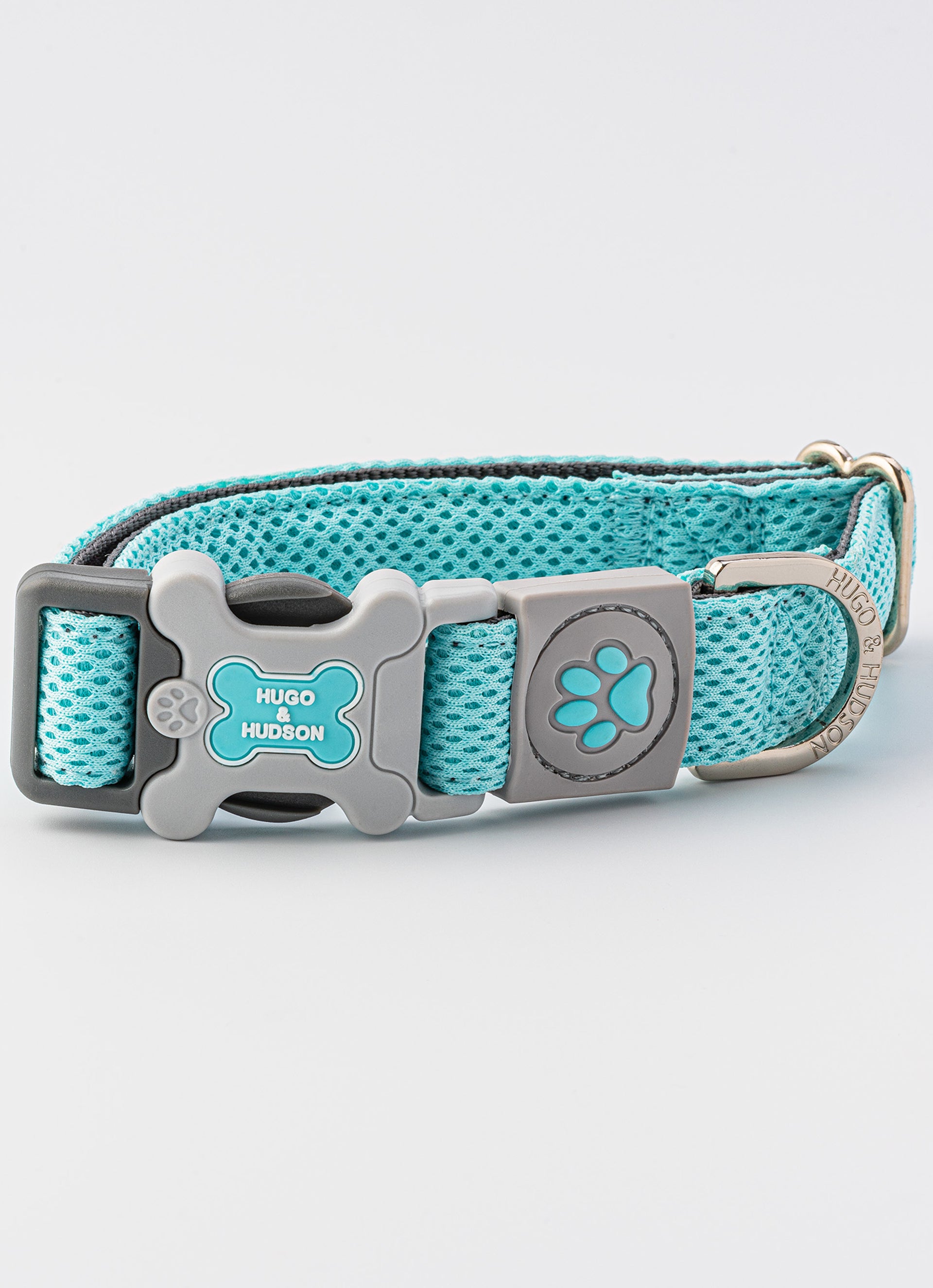 Mesh Dog Collar - Aqua – Hugo & Hudson London