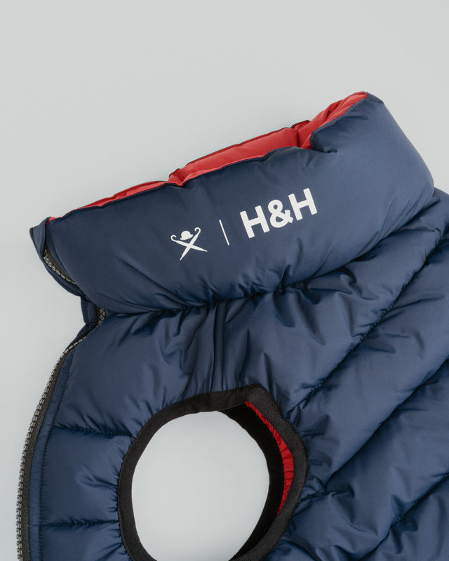 Navy & Berry Dog Puffer Jacket – Hugo & Hudson London