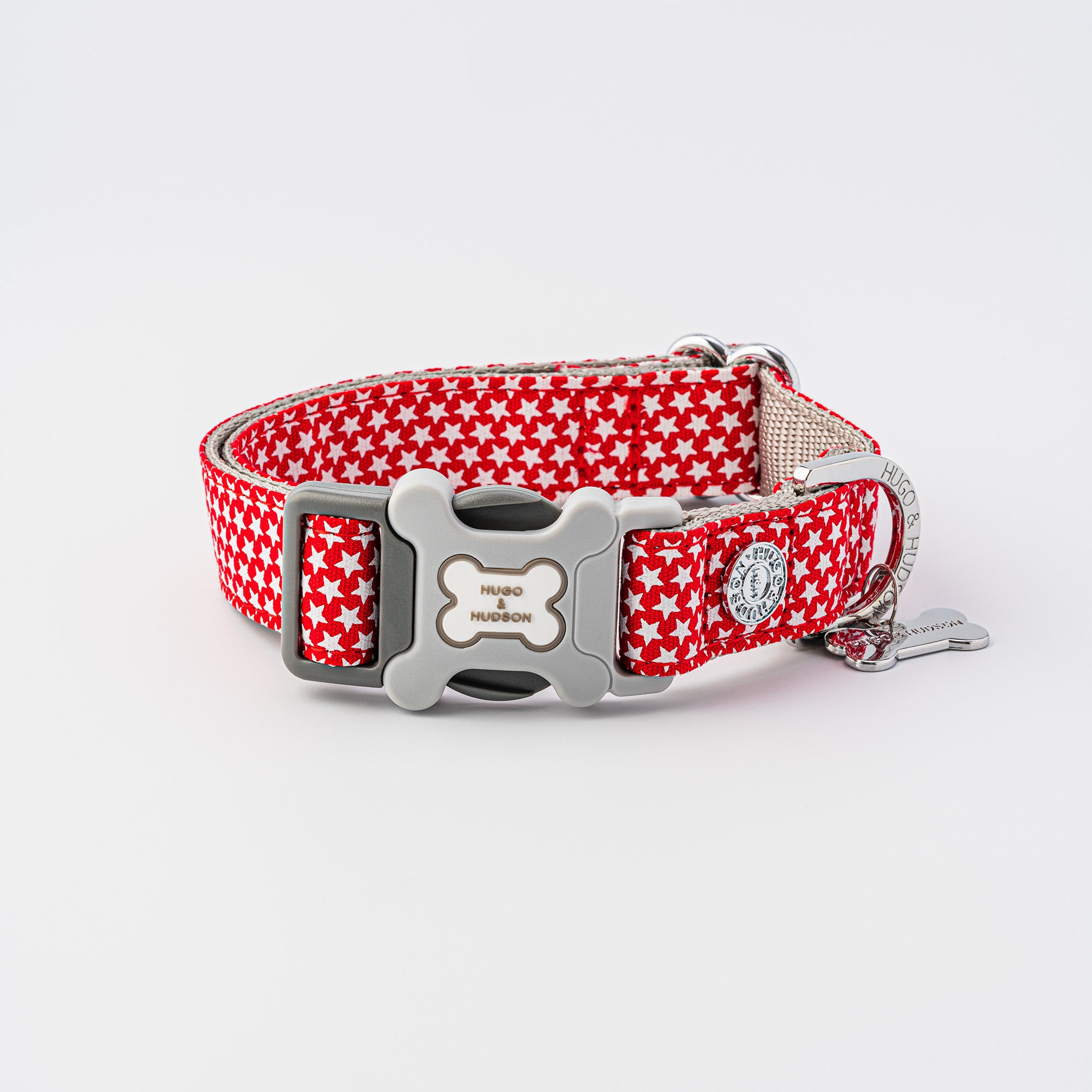 Fabric Dog Collar - Red Star – Hugo & Hudson London
