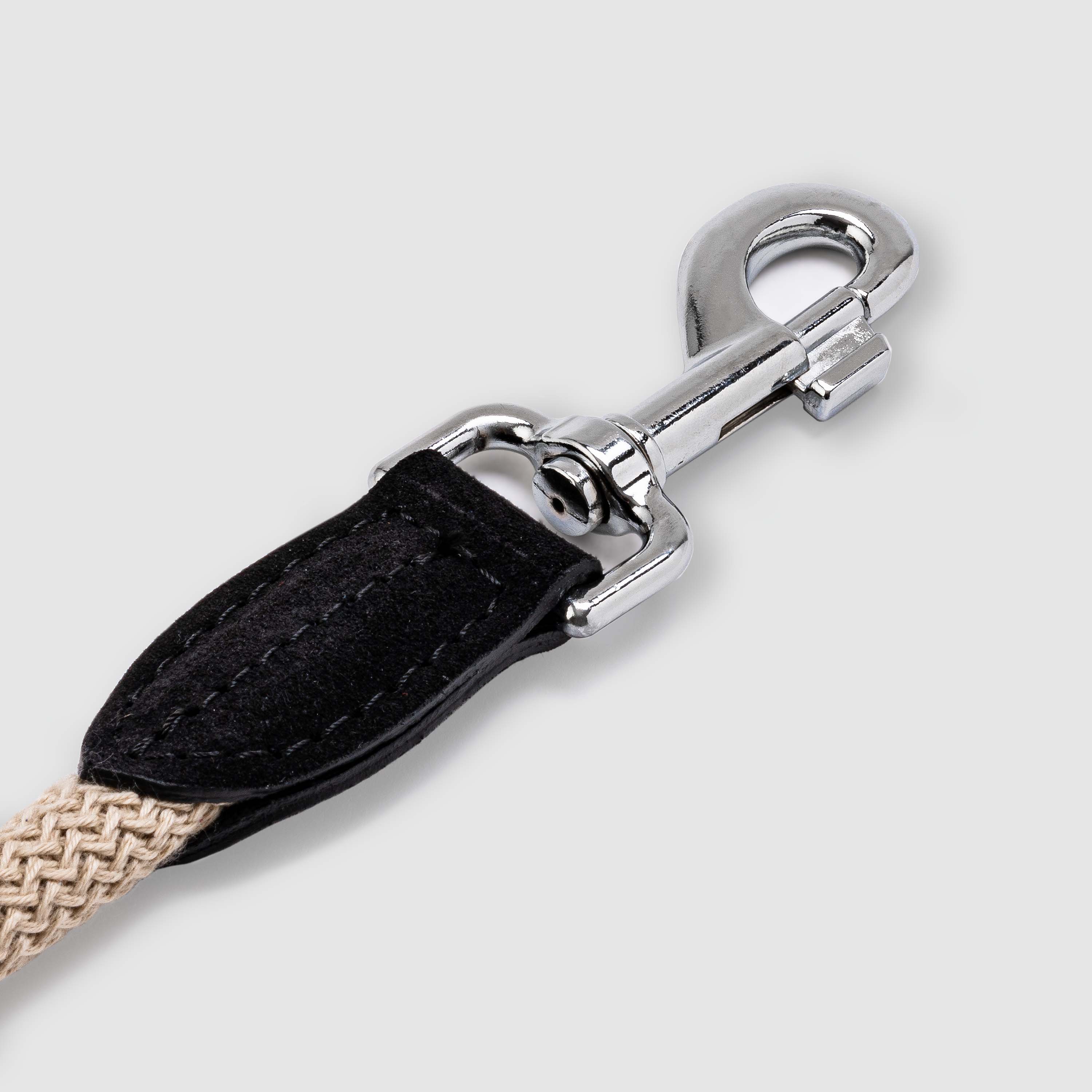 Rope and Suede Leather Dog Lead - Black – Hugo & Hudson London