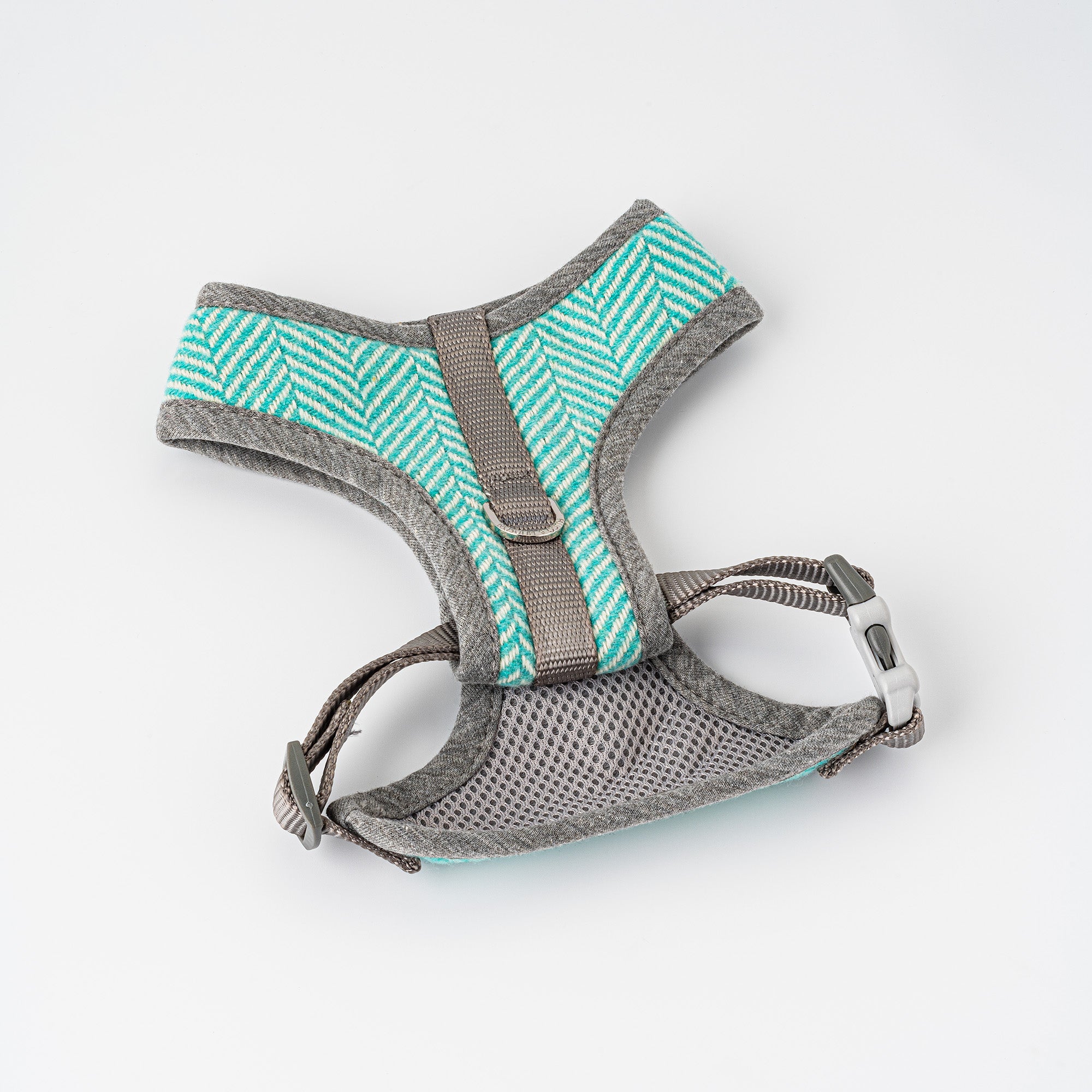 Tweed Dog Harness - Aqua Herringbone – Hugo & Hudson London